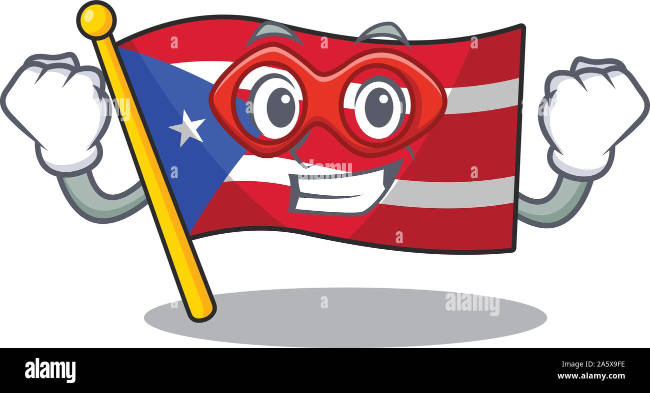 Super hero flag puerto rico with the character Stock Vector Image & Art ...