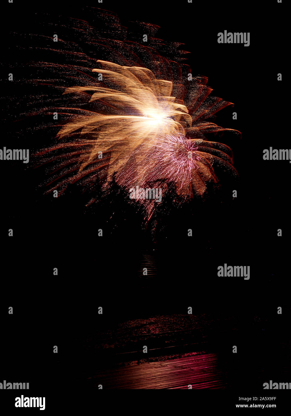 Beautiful red firework in hi-res stock photography and images - Alamy