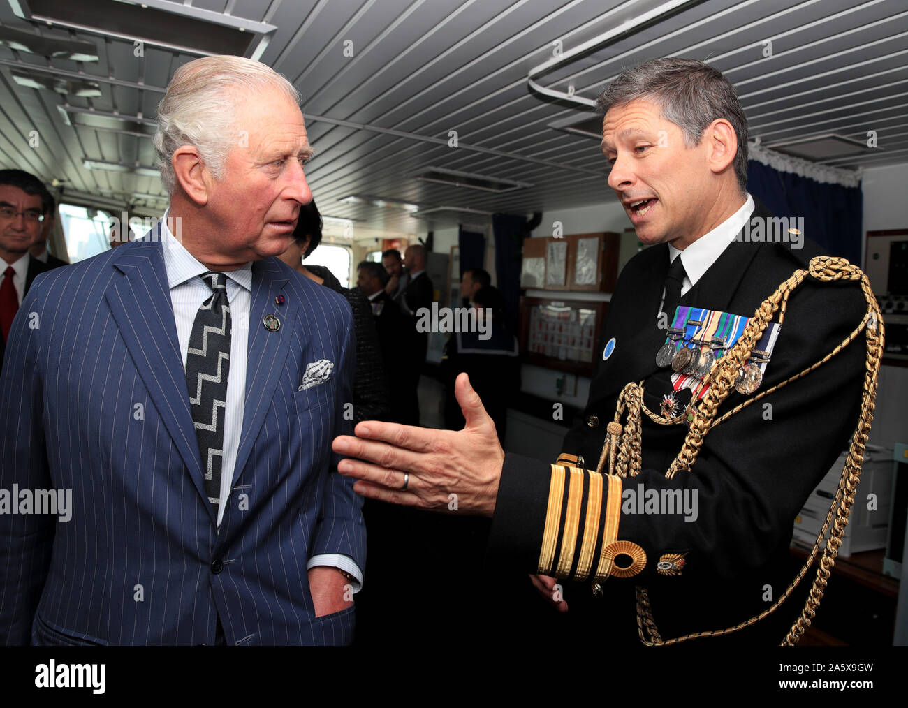 The Prince of Wales meets the British Defence Attache to Japan, Captain ...