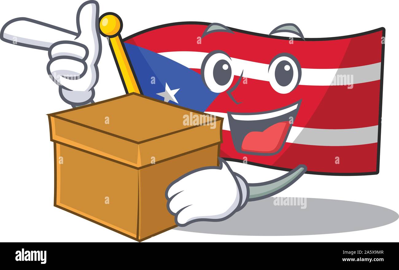 With box flag puerto rico with the character Stock Vector Image & Art ...