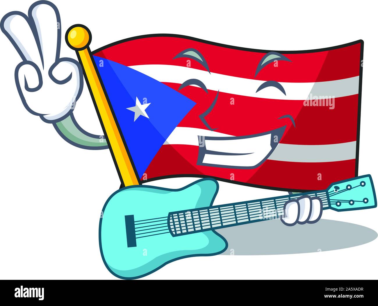 Puerto rico music guitar Stock Vector Images - Alamy