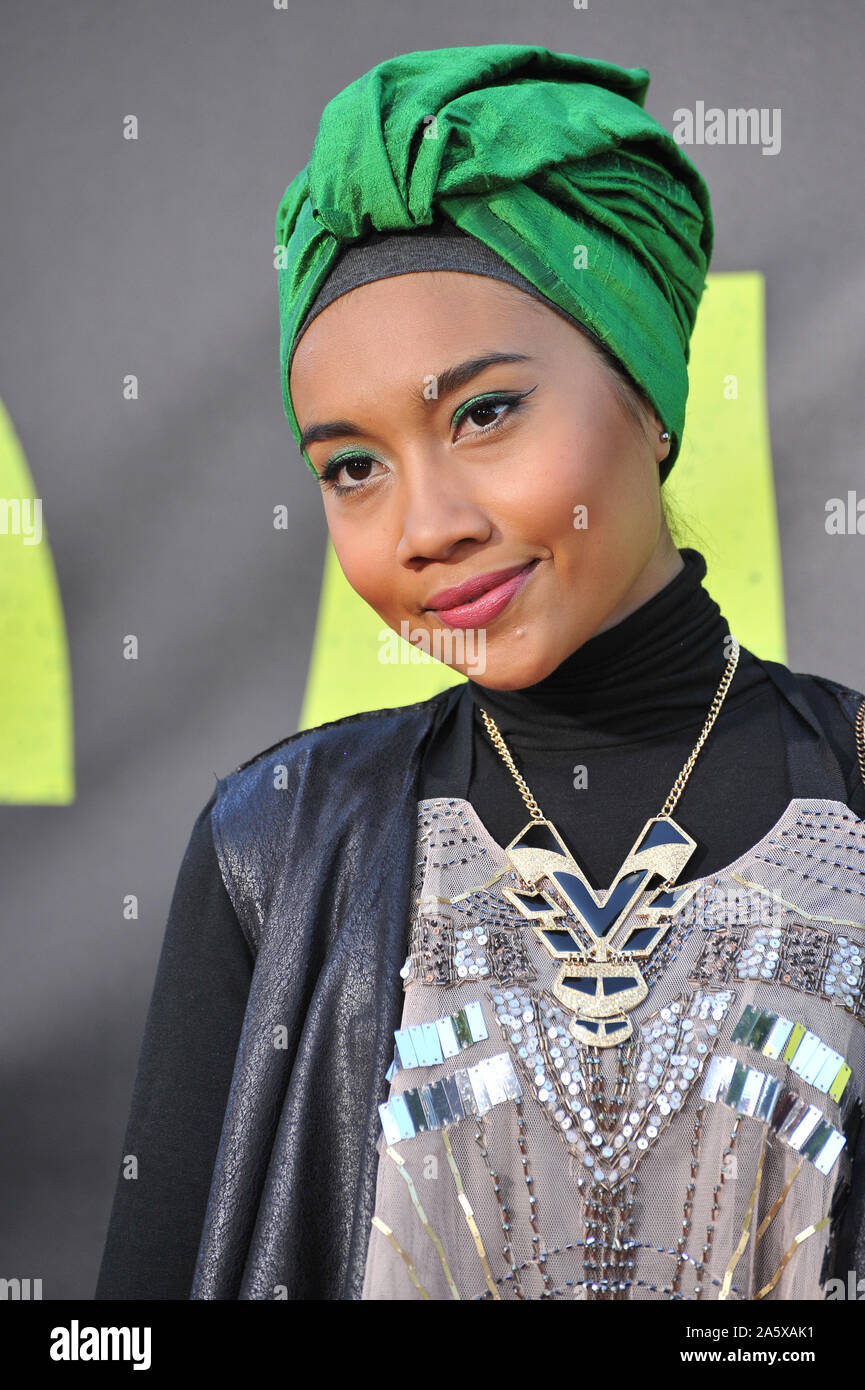 LOS ANGELES, CA. June 25, 2012: Singer Yuna at the world premiere of ...
