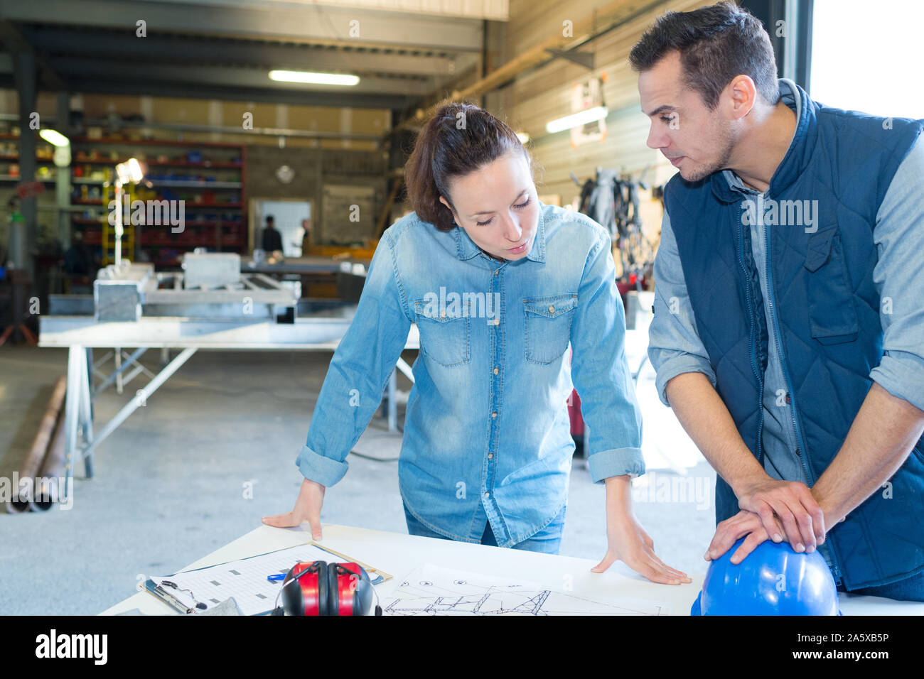 engineers of a factory Stock Photo - Alamy