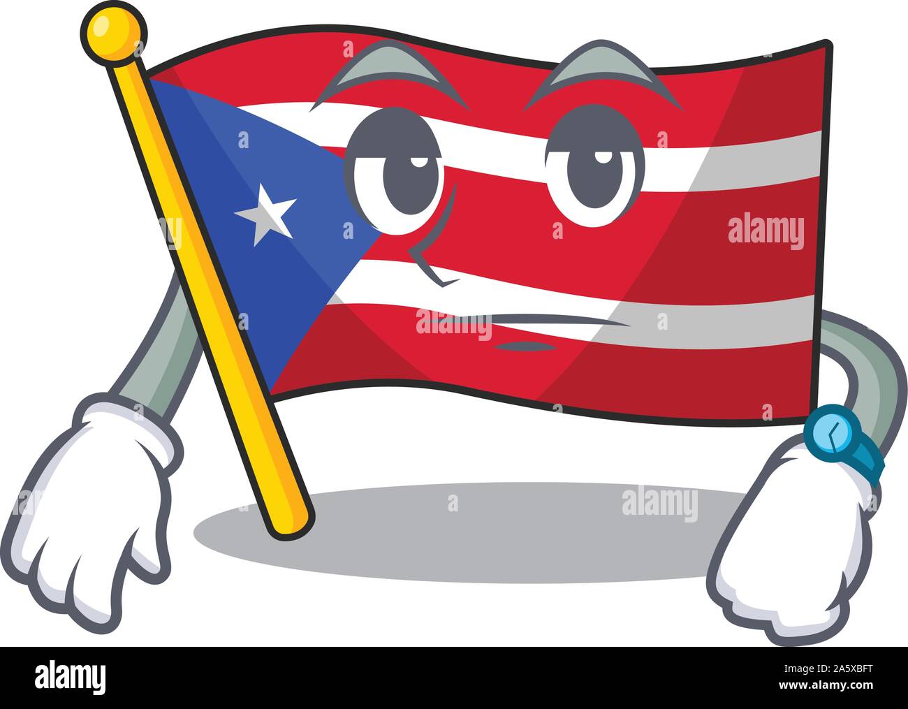 Waiting flag puerto rico the mascot shape Stock Vector Image & Art - Alamy