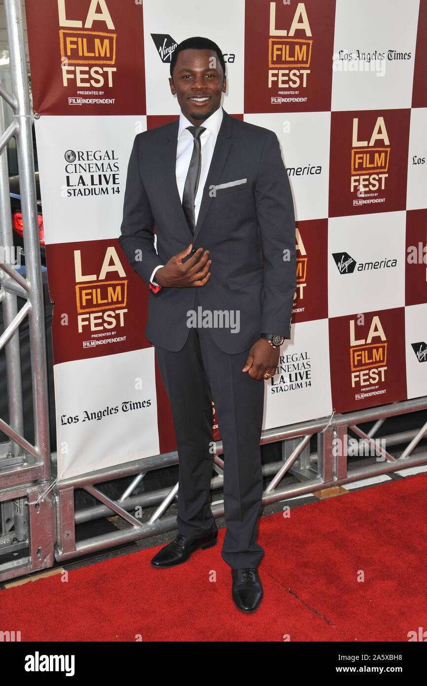 LOS ANGELES, CA. June 18, 2012: Derek Luke at the world premiere of his ...