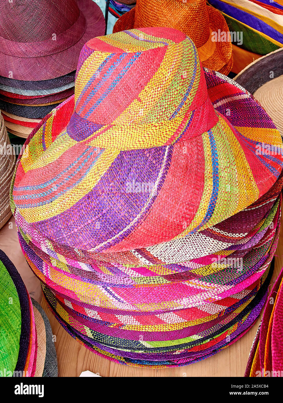 Colorful hats and clothings Stock Photo - Alamy