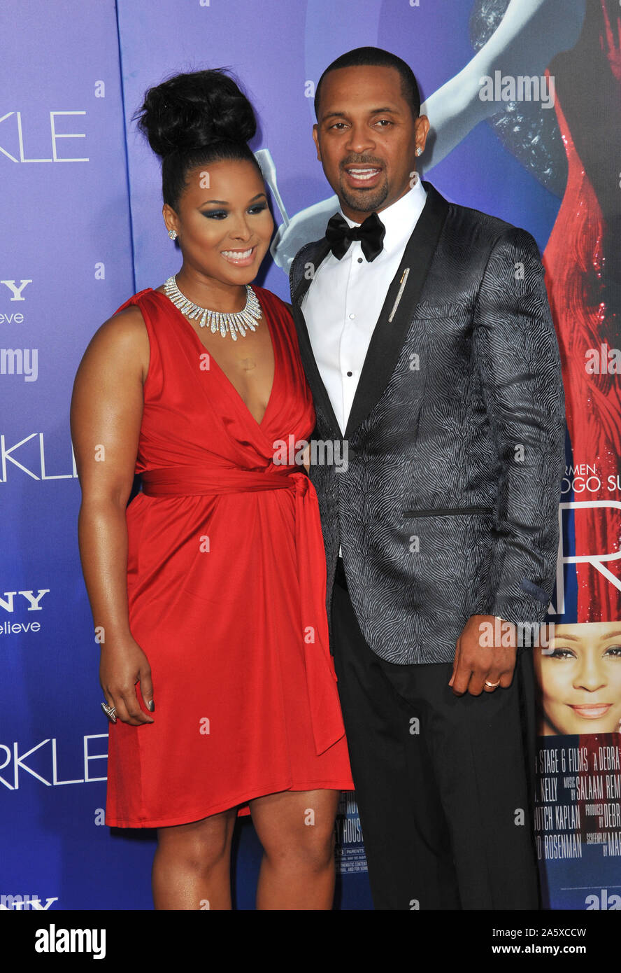 LOS ANGELES, CA. August 16, 2012: Mike Epps & wife Michelle at the ...