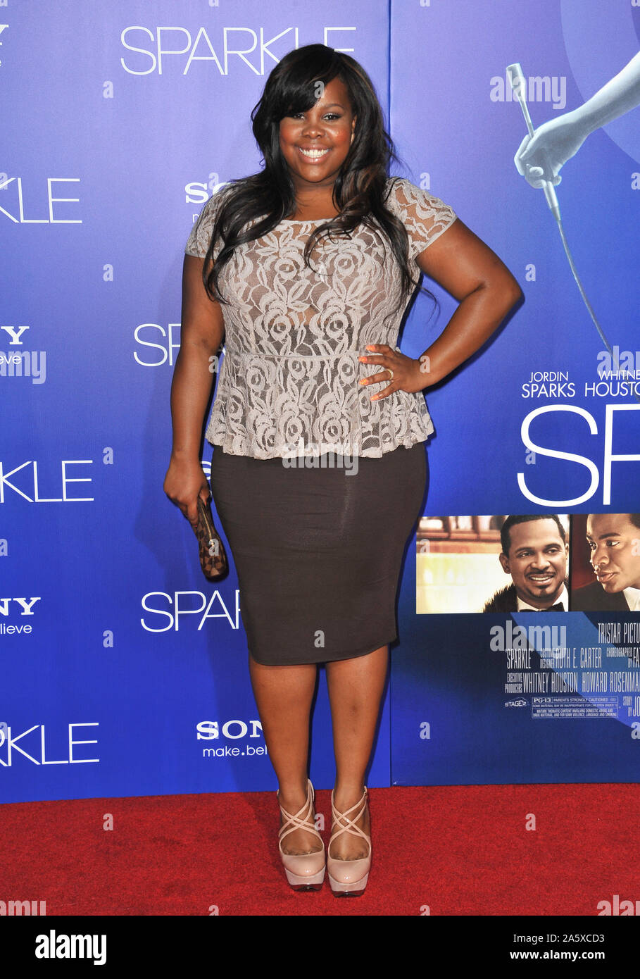 LOS ANGELES, CA. August 16, 2012: Glee star Amber Riley at the world ...