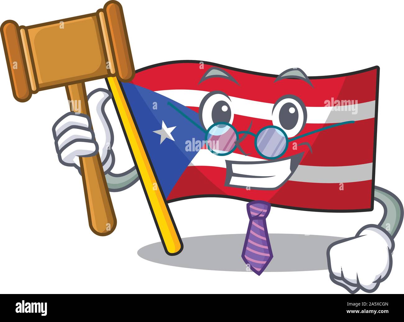 Judge flag puerto rico the mascot shape Stock Vector Image & Art - Alamy