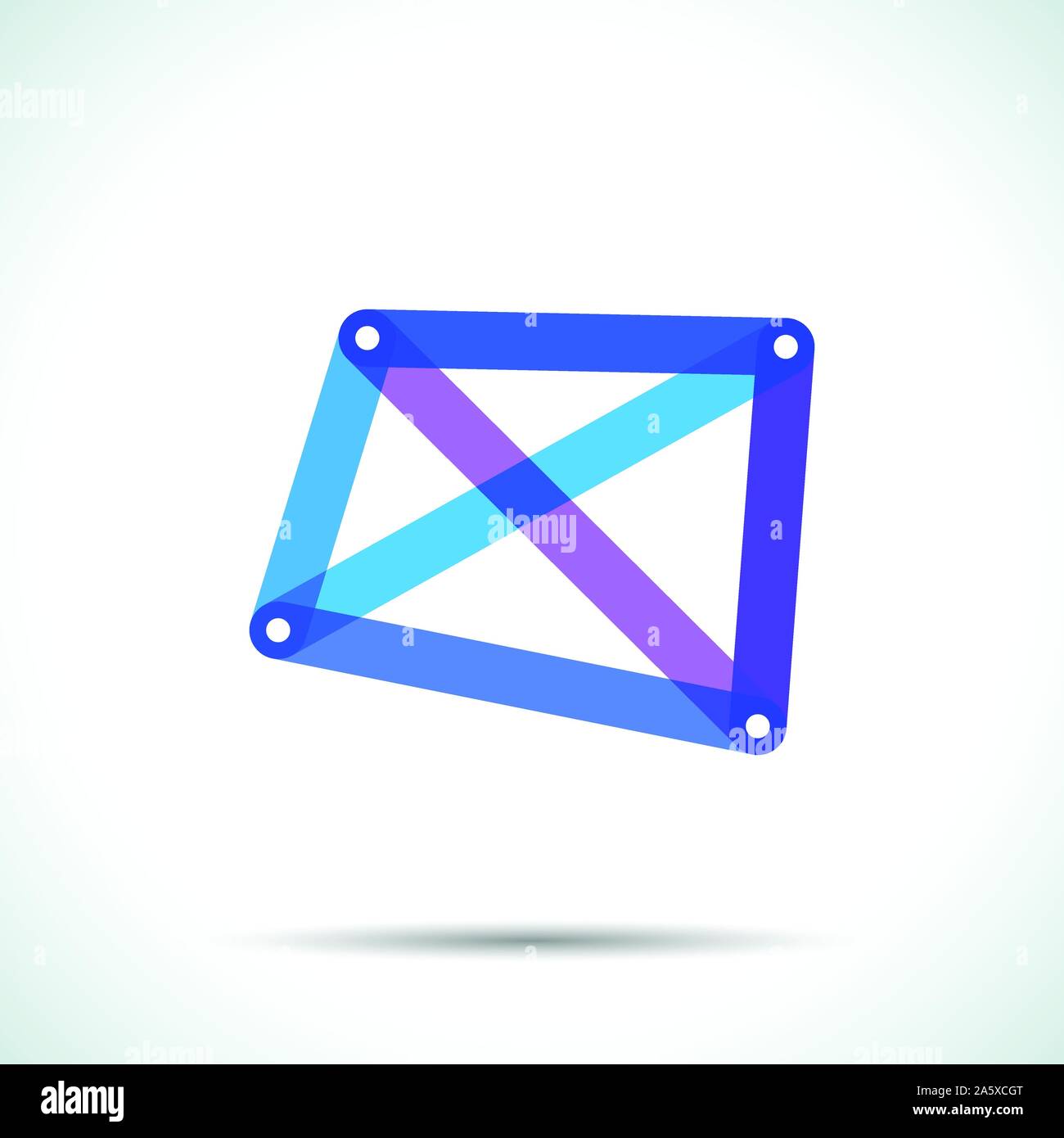 Abstract pyramid logo with intersecting transparent lines Stock Vector ...