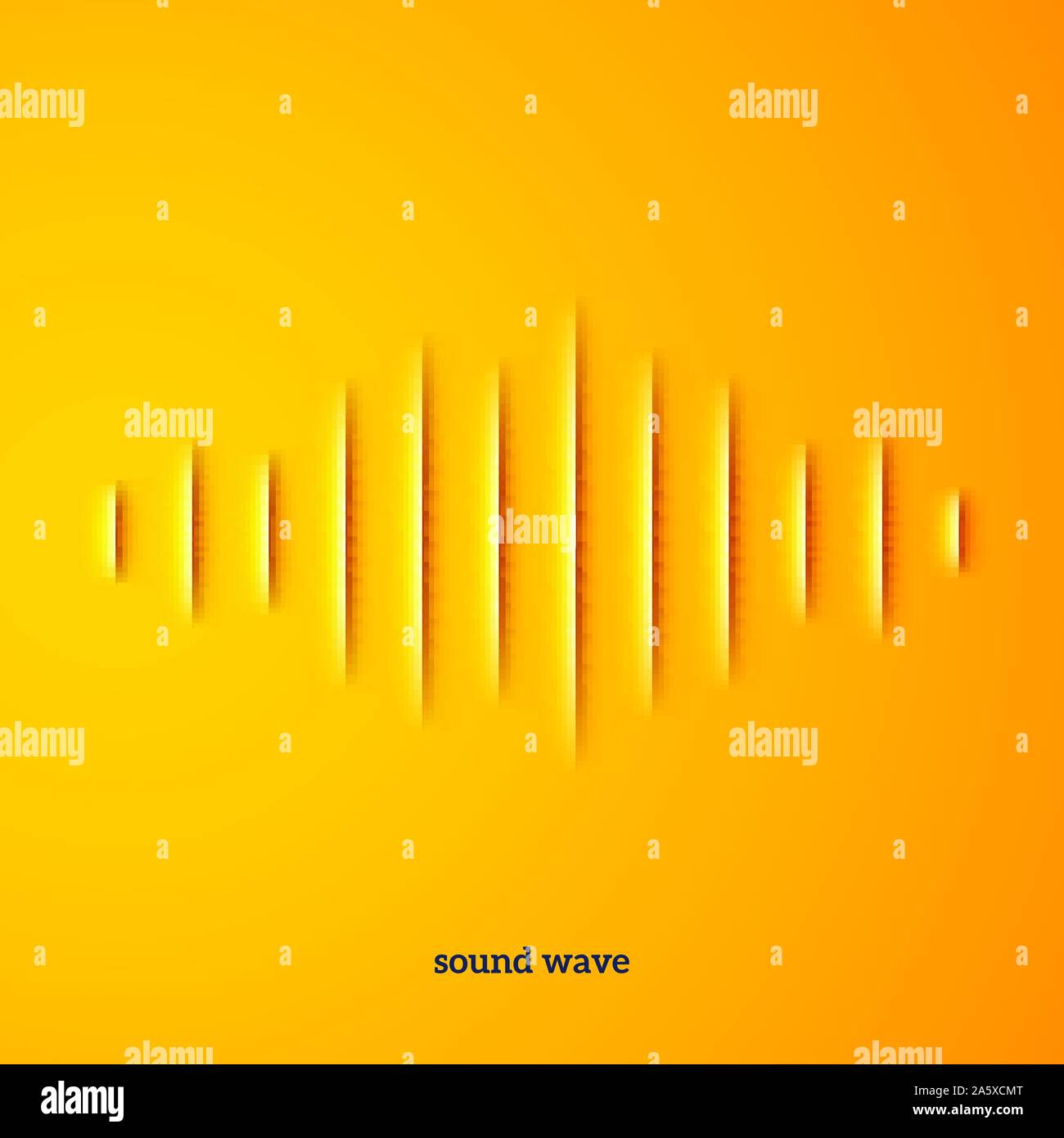 Paper sound waveform with shadow Stock Vector Image & Art - Alamy