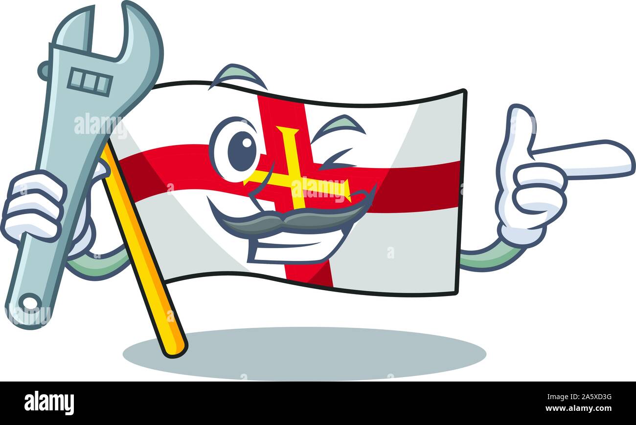 Mechanic flags guernsey stored in cartoon drawer Stock Vector Image ...