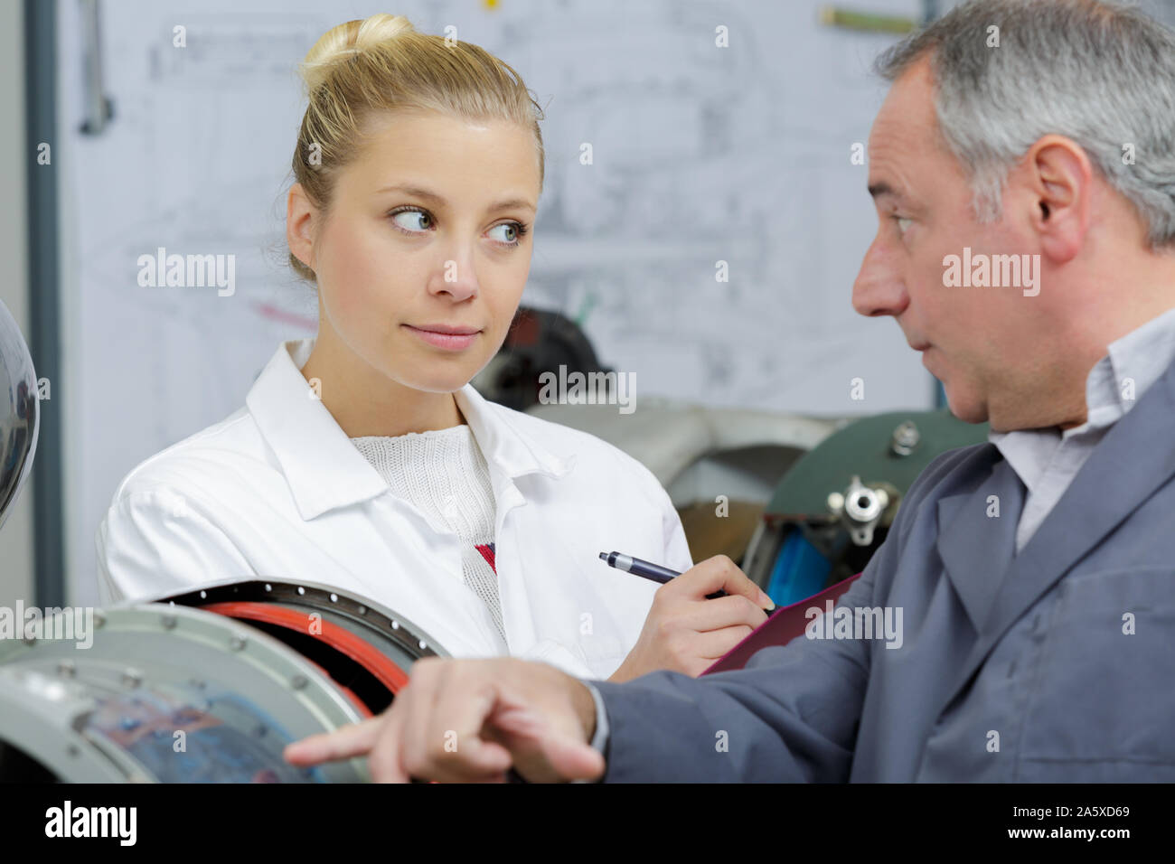 male and female industrial engineers Stock Photo - Alamy