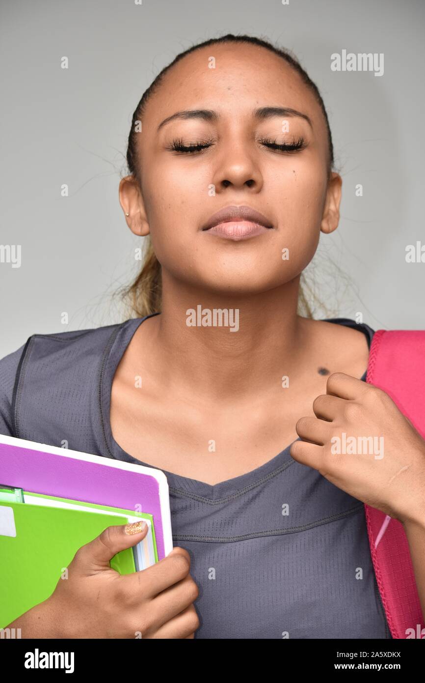Pretty Teenage Girl Student Wondering Stock Photo - Alamy