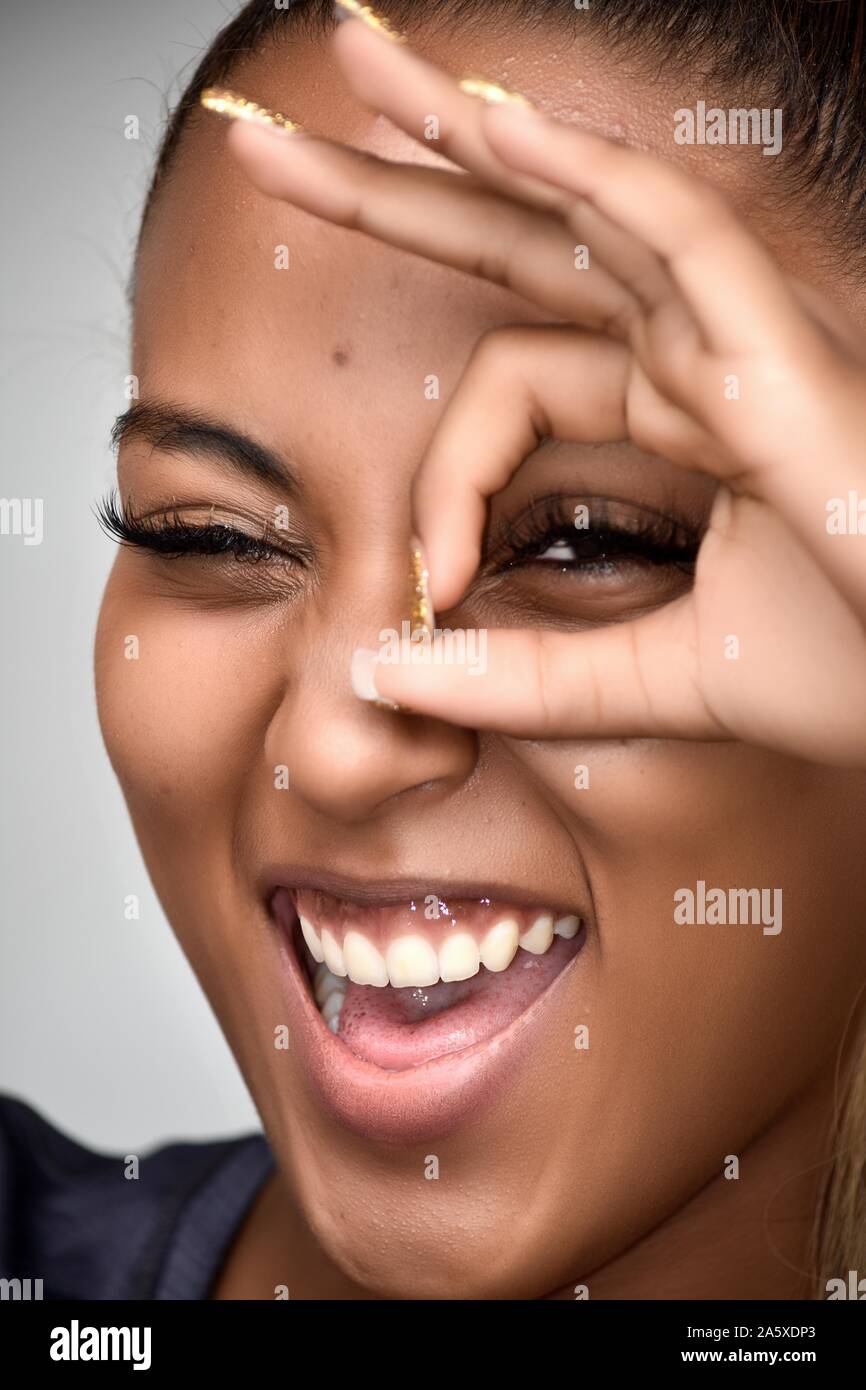 Searching Diverse Teenager Female Stock Photo - Alamy