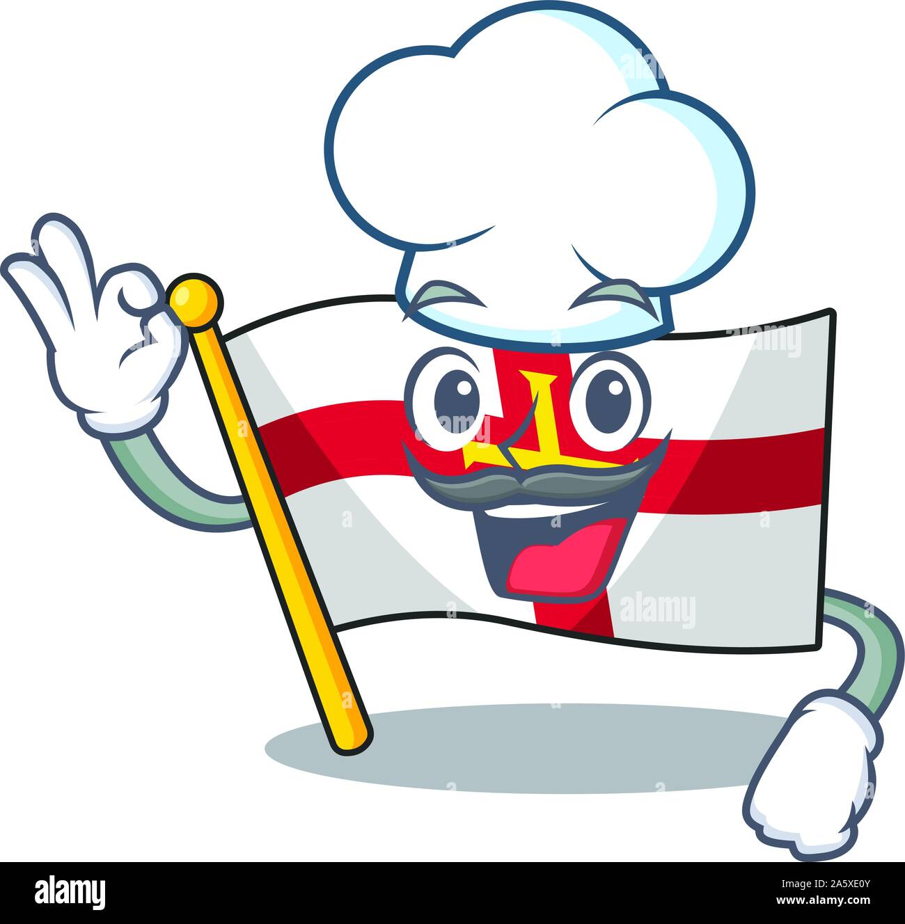 Chef flag guernsey with the cartoon shape Stock Vector Image & Art - Alamy