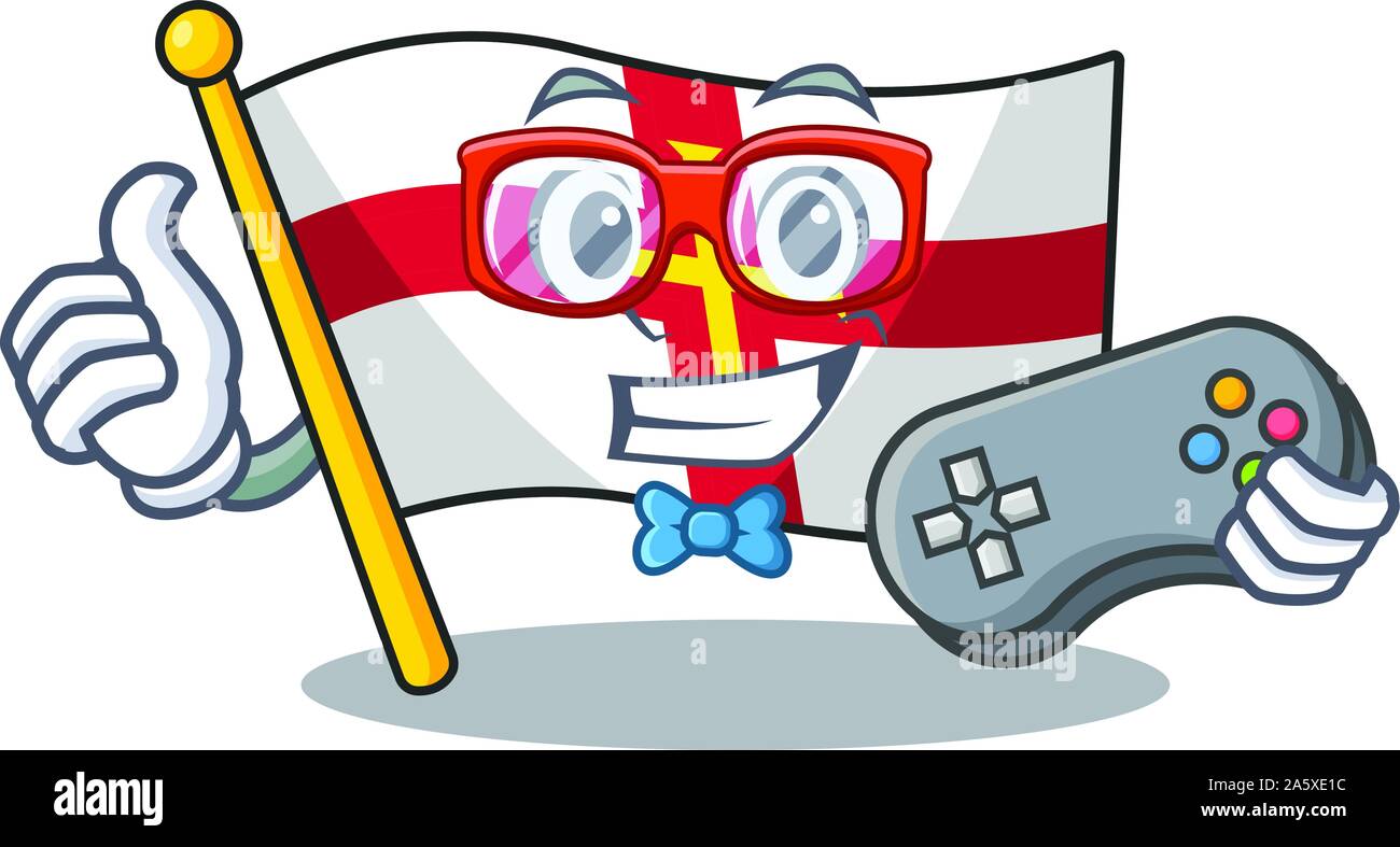 Gamer flag guernsey flies the character pole Stock Vector Image & Art ...