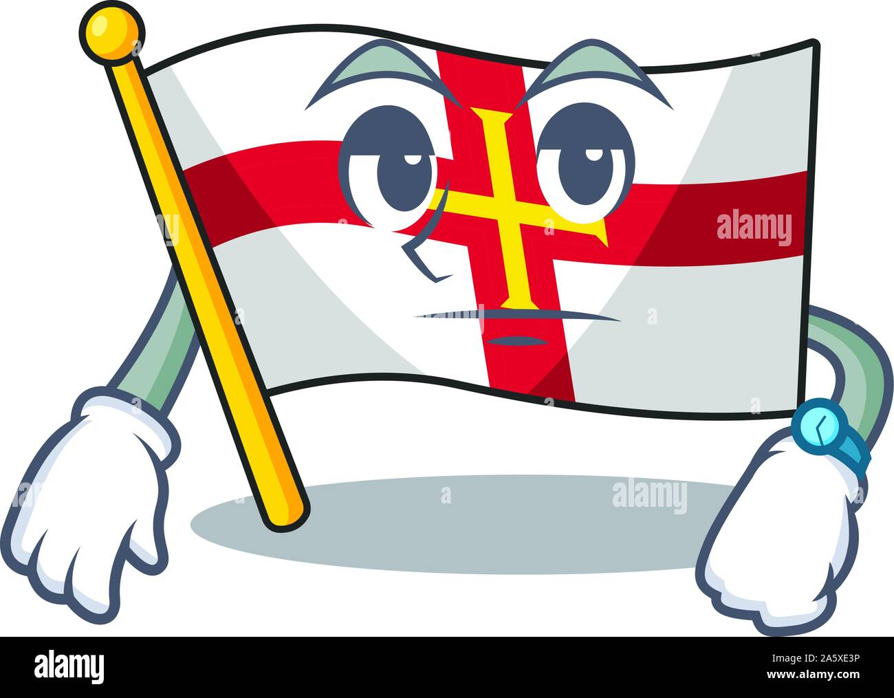 Waiting flags guernsey stored in cartoon drawer Stock Vector Image ...