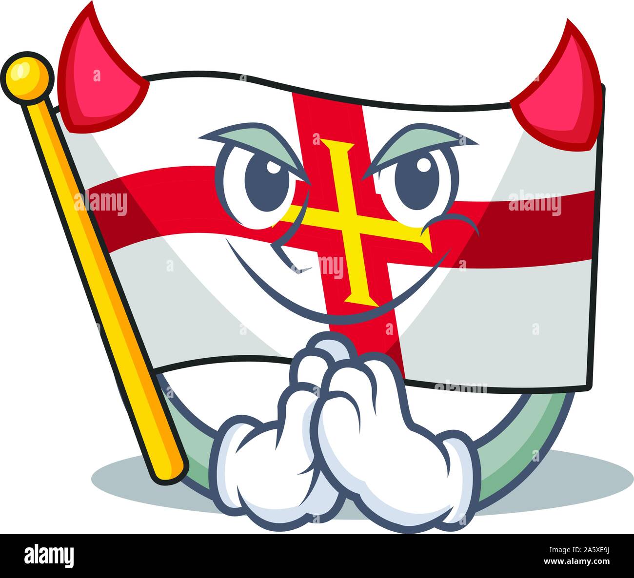 Devil flag guernsey flies the character pole Stock Vector Image & Art ...