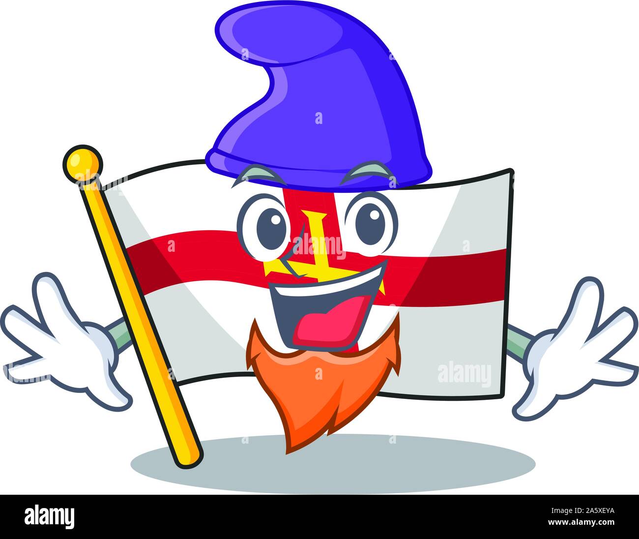 Elf flag guernsey isolated in the mascot Stock Vector Image & Art - Alamy