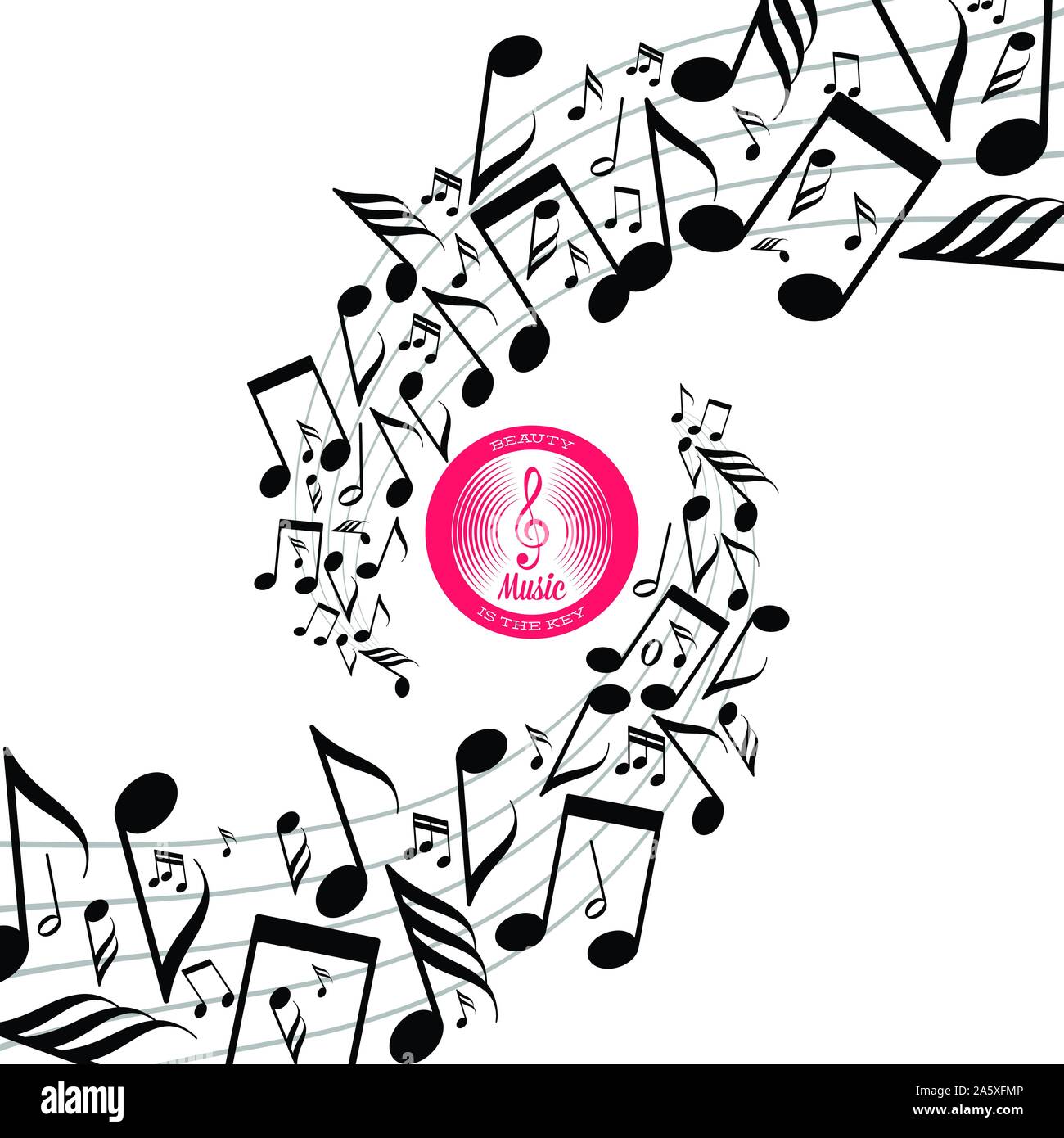 Messy scattered music notes on stave Stock Vector Image & Art - Alamy
