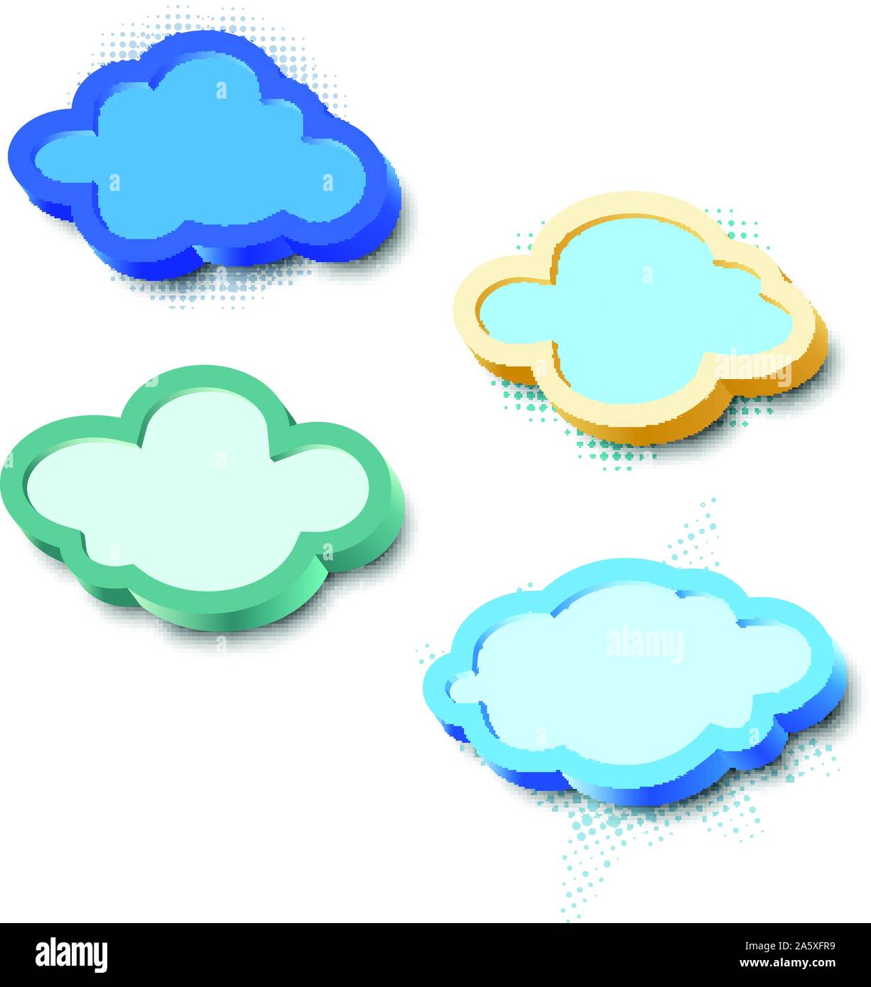 3d cloud frames Stock Vector Image & Art - Alamy