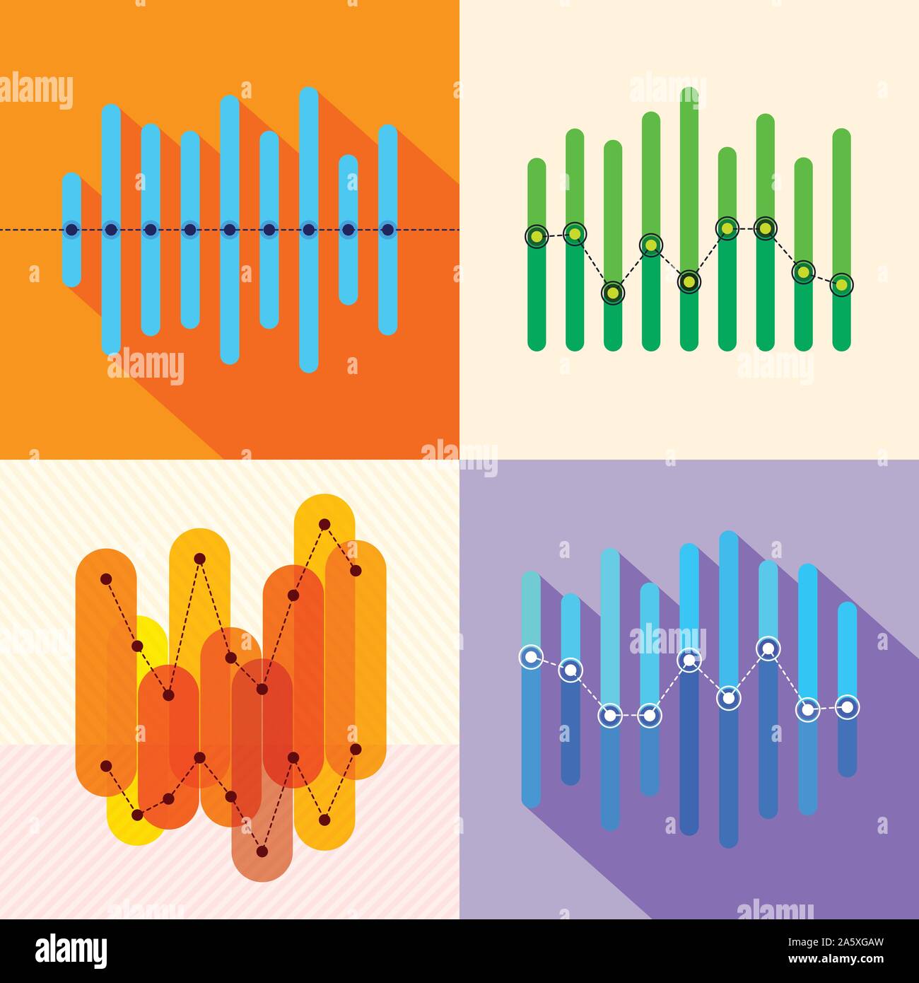 Infographics set with overlapping bars Stock Vector Image & Art - Alamy