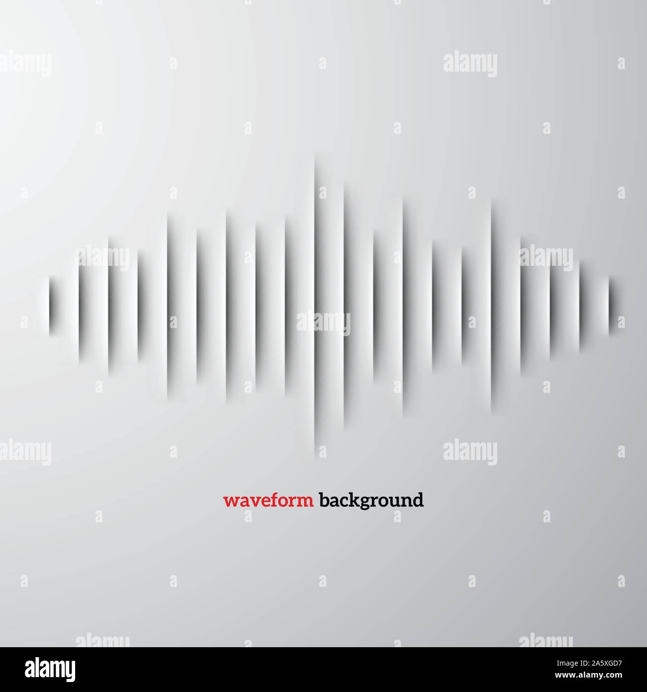 Paper sound waveform with shadow Stock Vector Image & Art - Alamy