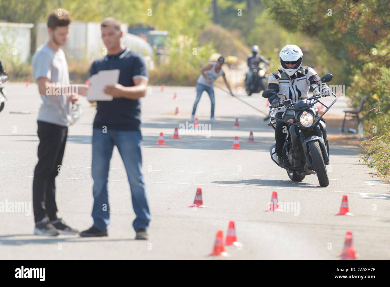a student checking driving test Stock Photo - Alamy