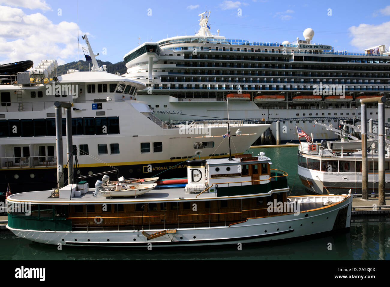 Ship cruise at Juneau port, Juneau, Alaska, USA Stock Photo - Alamy