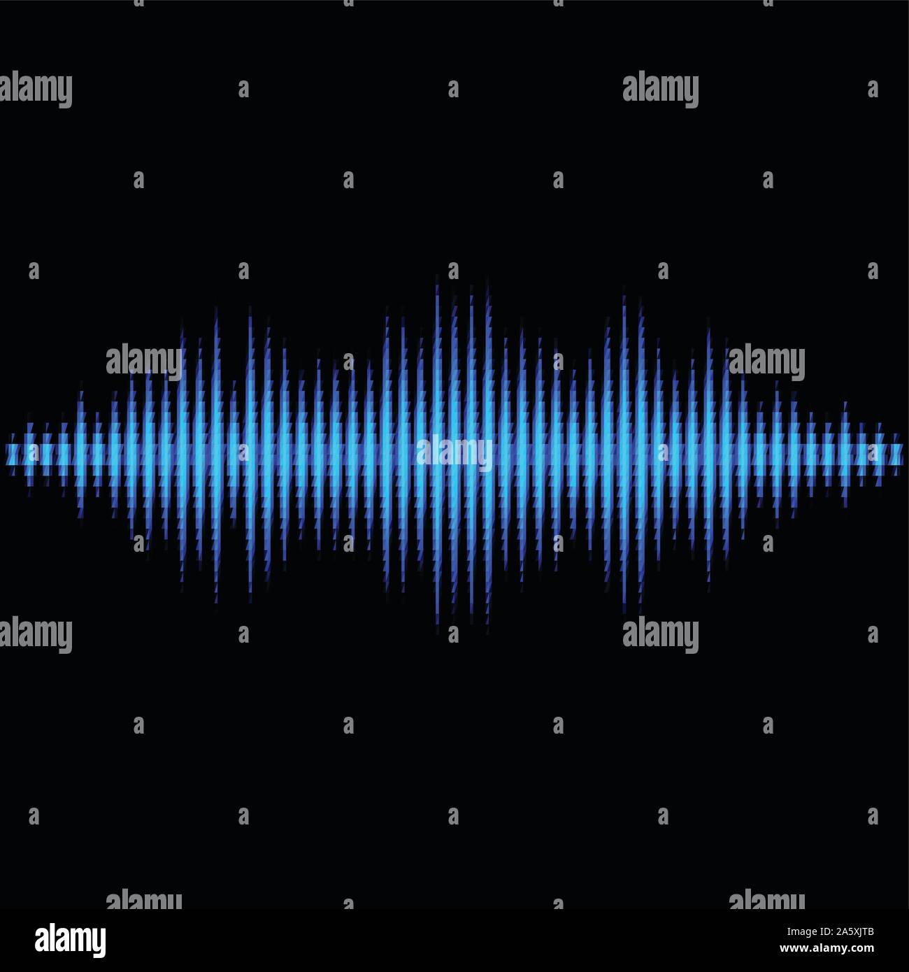 Blue sound waveform with triangular light filter Stock Vector Image ...