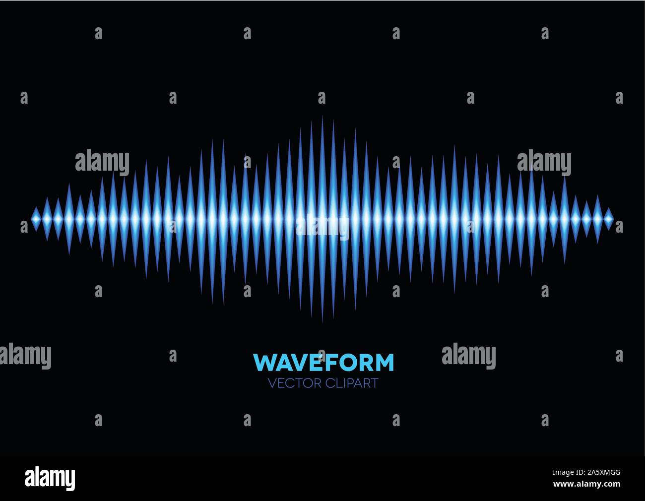 Blue sound waveform Stock Vector Image & Art - Alamy