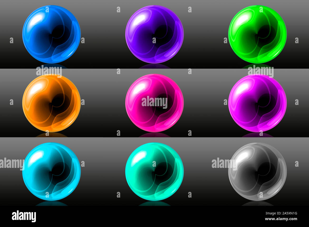 Balls set different colors hi-res stock photography and images - Alamy