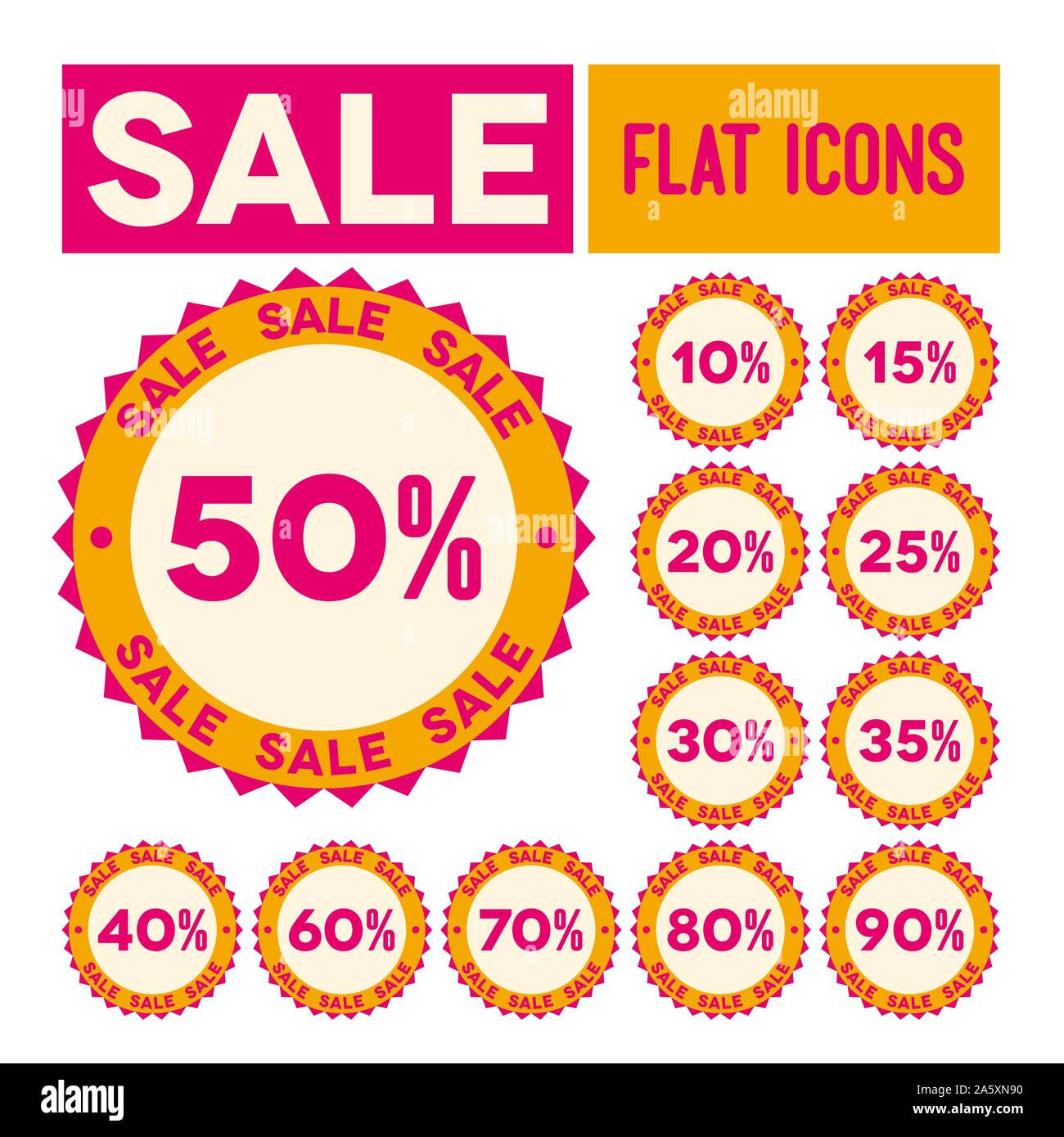 Flat sale badge icon Stock Vector Images - Alamy