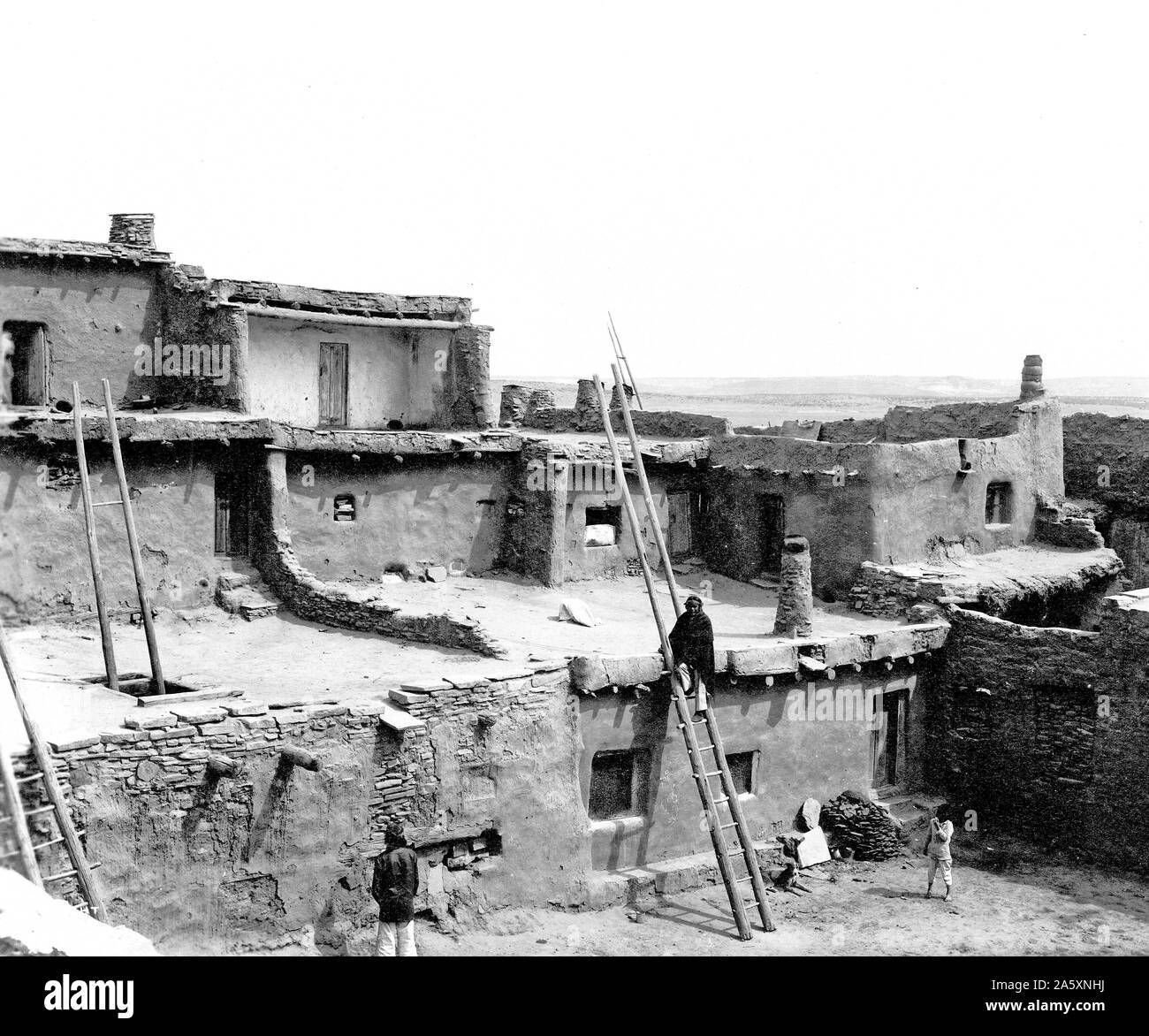 Edward S. Curits Native American Indians - Adobe buildings and Zuni ...
