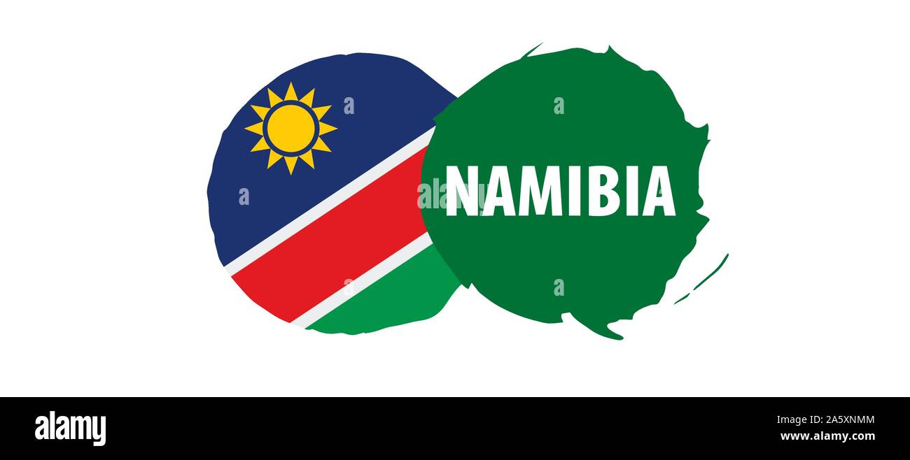 Namibia flag, vector illustration on a white background Stock Vector ...