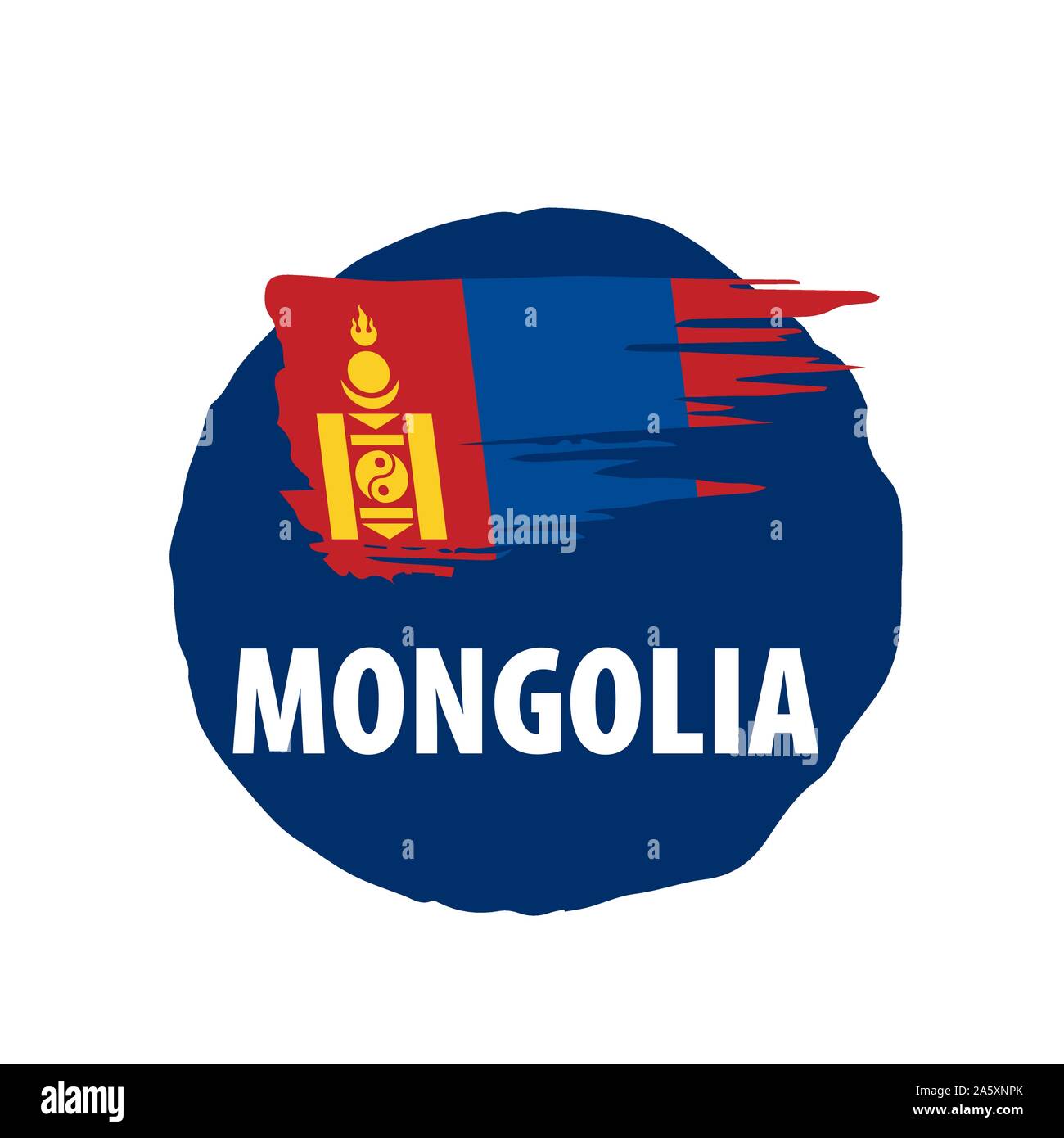 Mongolia flag, vector illustration on a white background Stock Vector ...