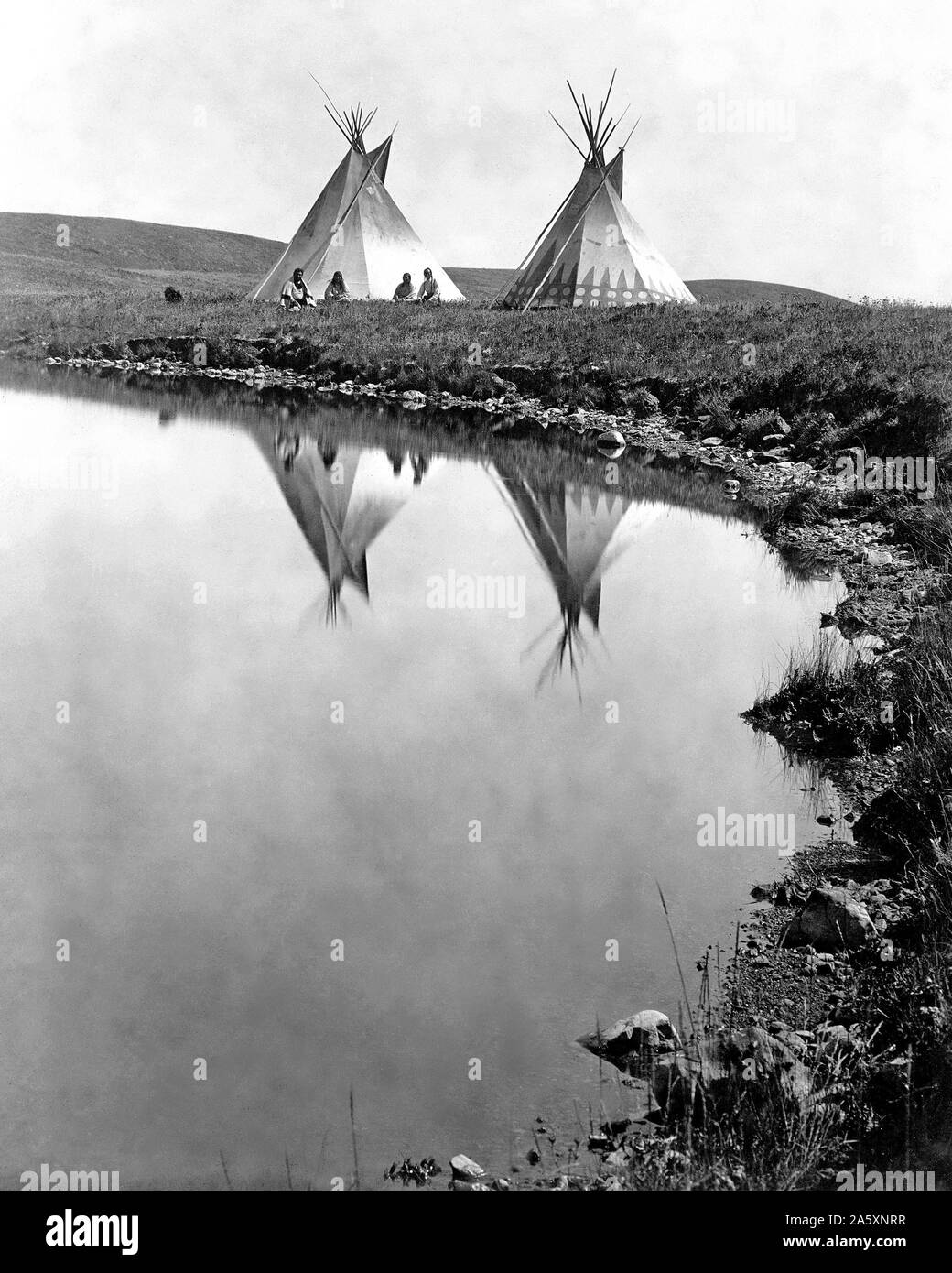 Indian pond Black and White Stock Photos & Images - Alamy