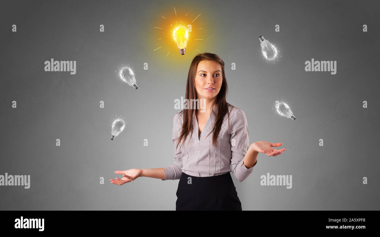 Young business person juggle with new idea concept Stock Photo - Alamy