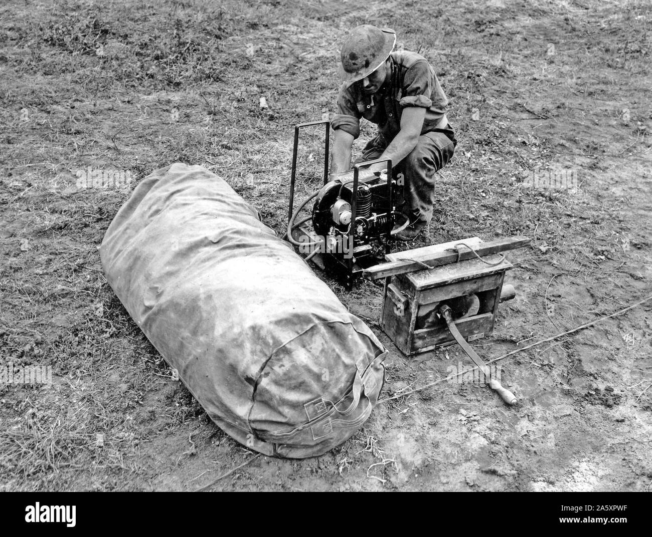 Fifth Army. Anzio Area, Italy. Dummy tank designed by British, made of ...