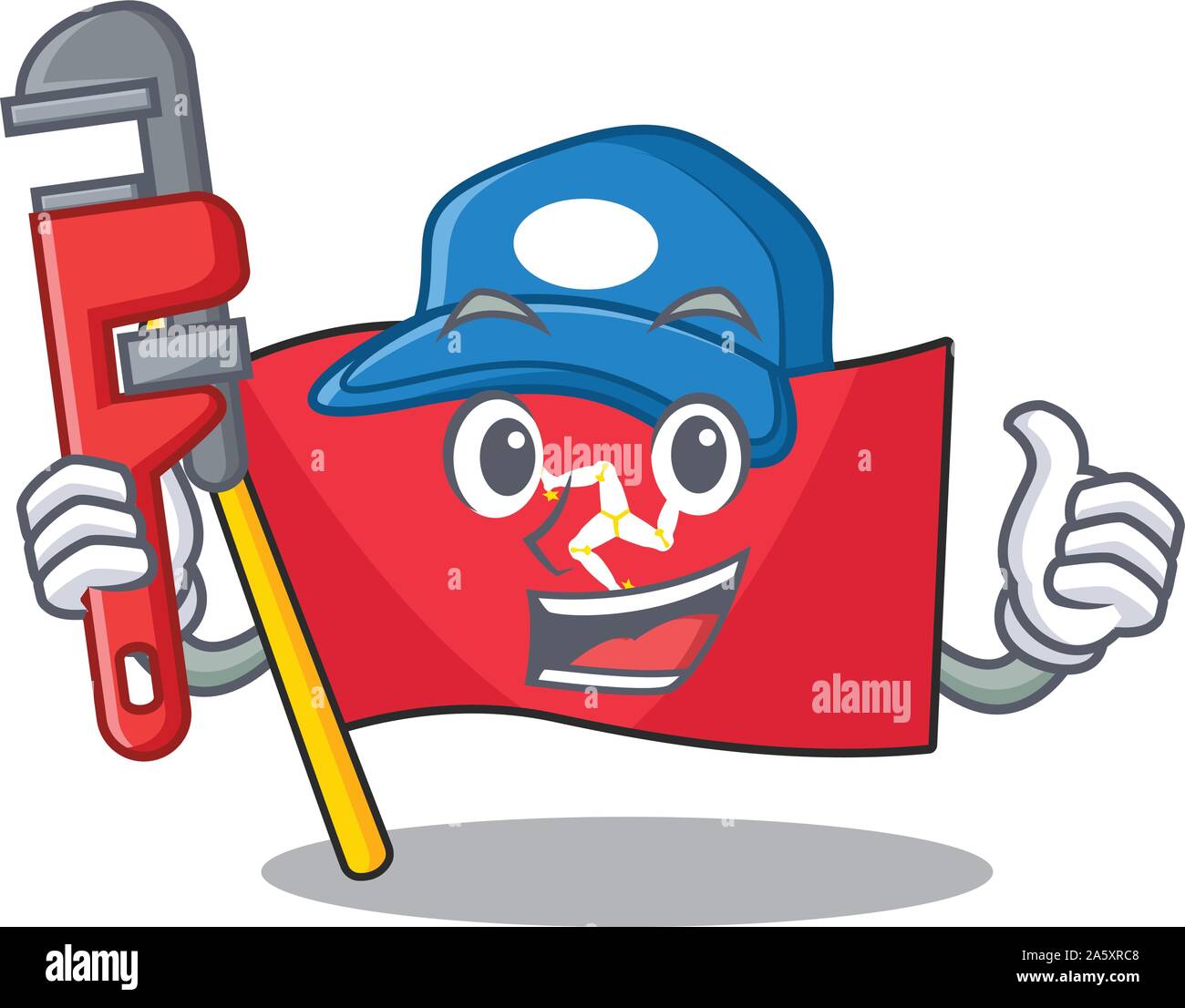 Plumber flag isle of man with cartoon Stock Vector Image & Art - Alamy