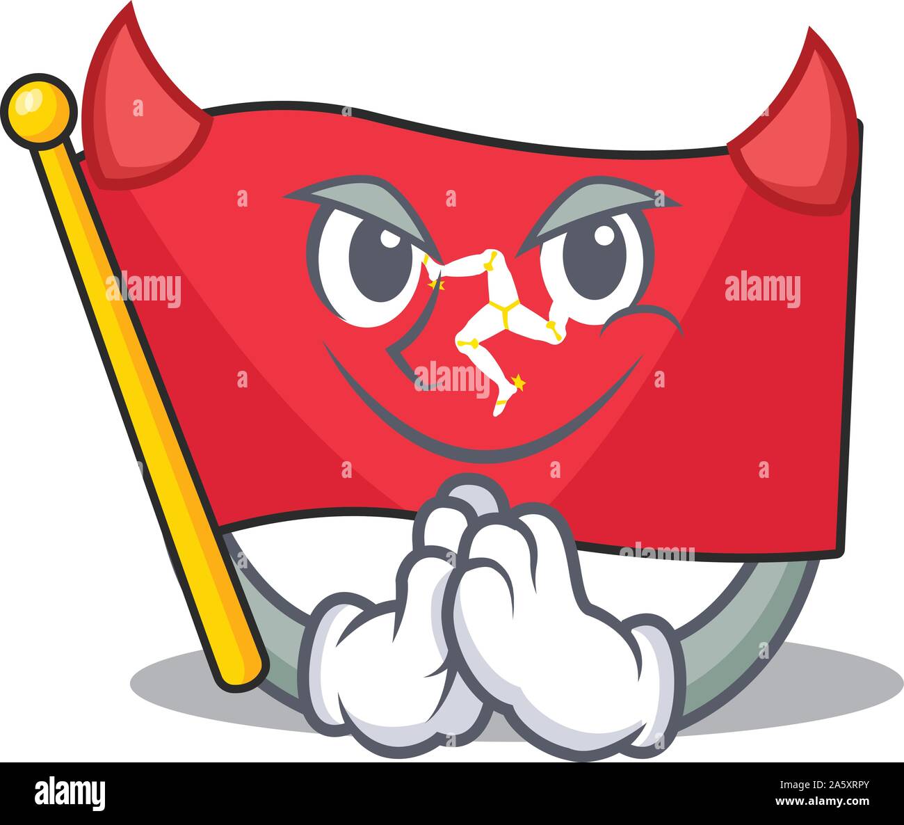 Devil flag isle of man isolated cartoon Stock Vector Image & Art - Alamy
