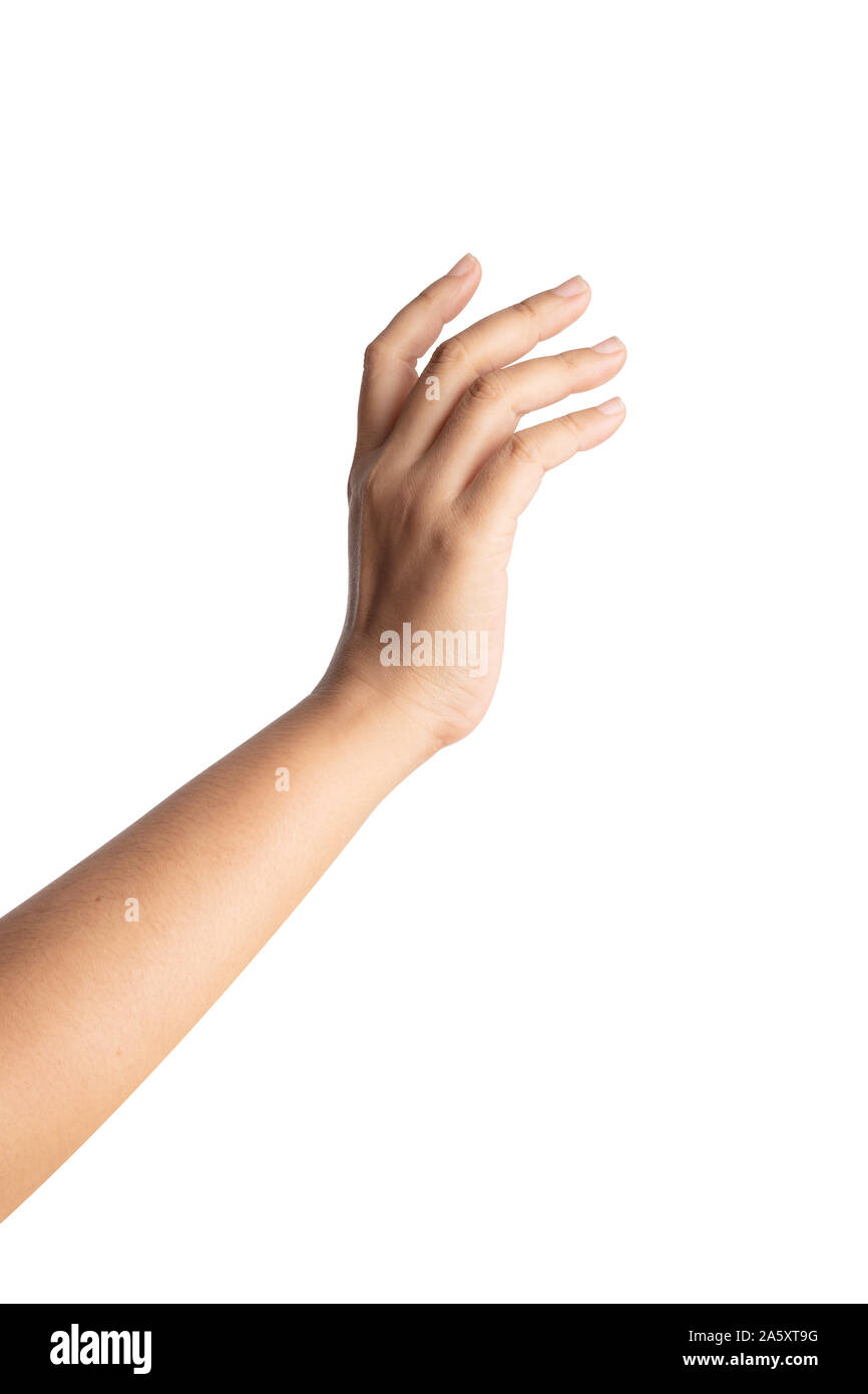 Reaching out with right hand grabbing something. The human asks for ...