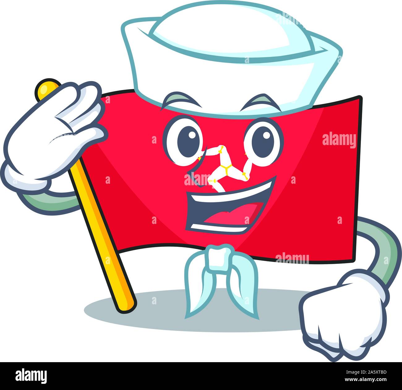 Sailor flag isle of man the mascot Stock Vector Image & Art - Alamy