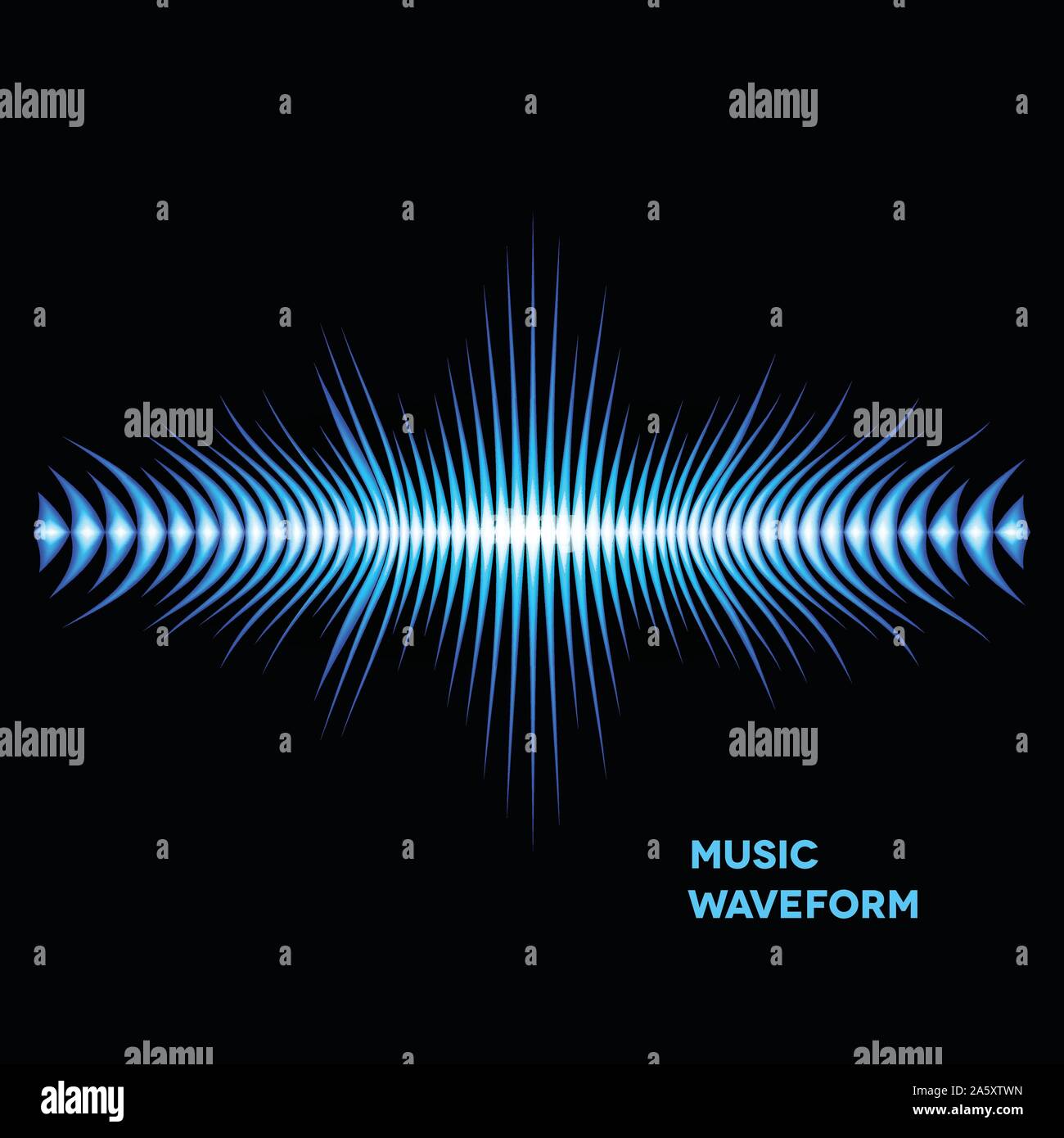 Blue sound waveform with sharp edges Stock Vector Image & Art - Alamy