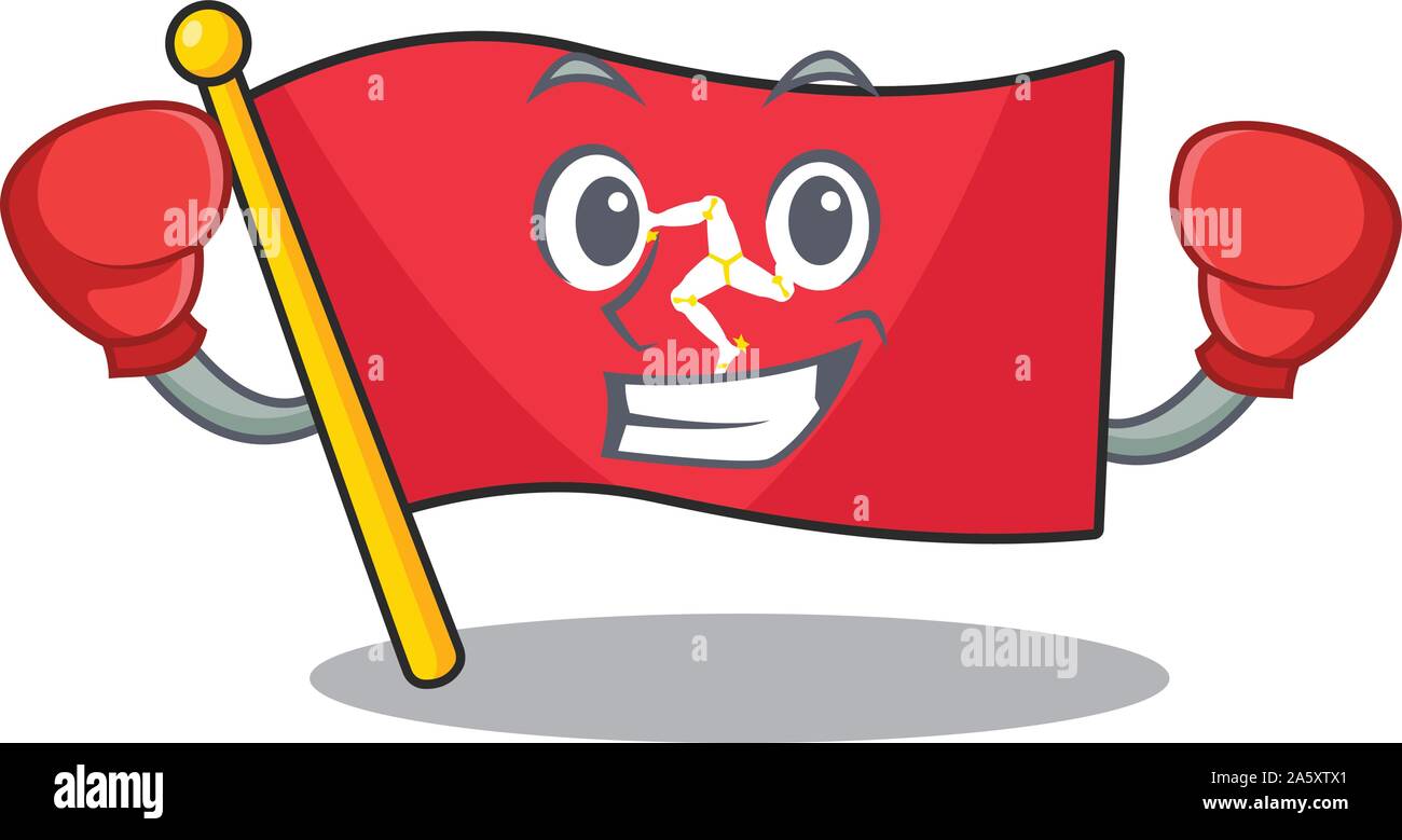 Boxing flag isle of man the mascot Stock Vector Image & Art - Alamy