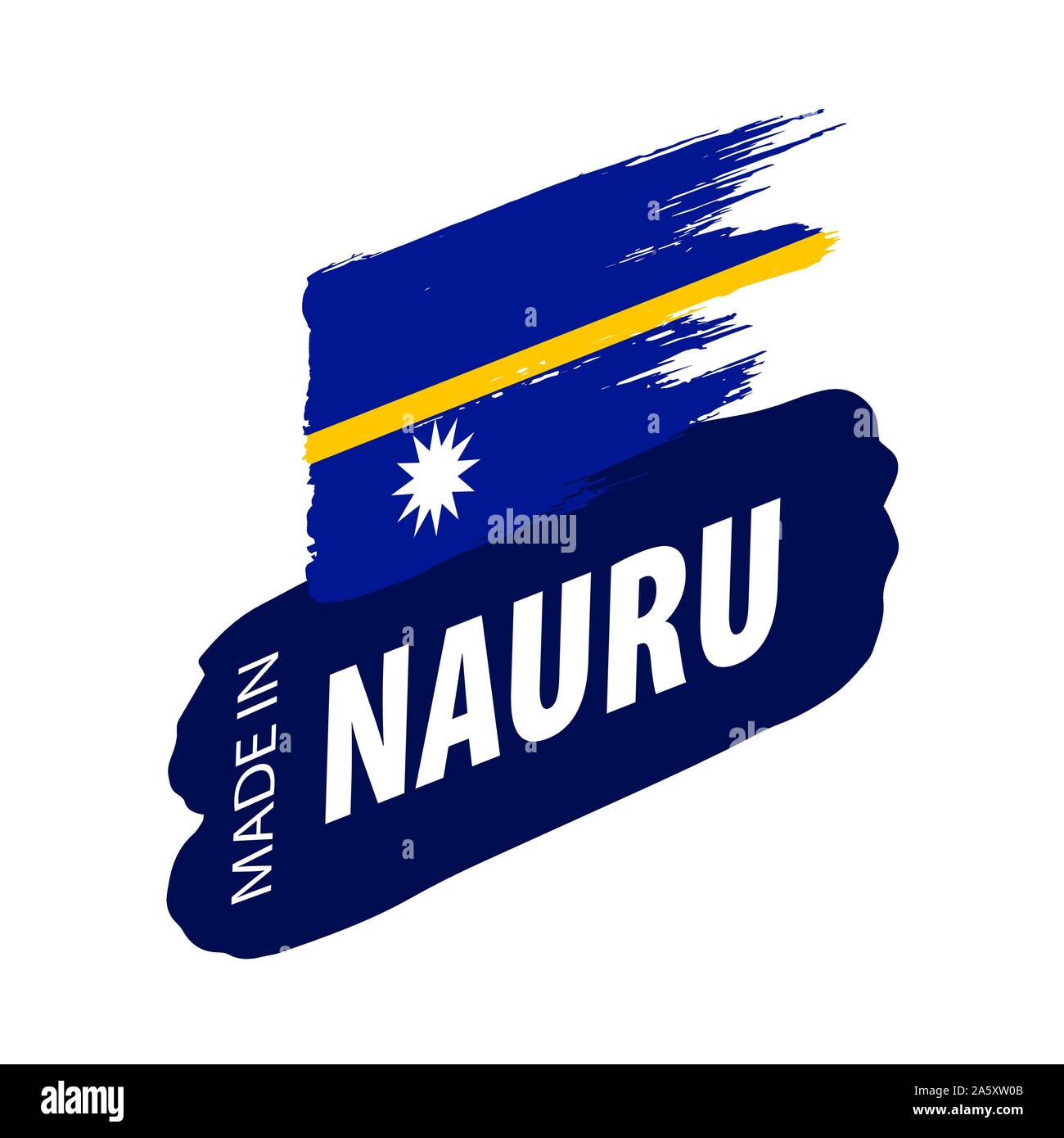 Nauru flag, vector illustration on a white background Stock Vector ...