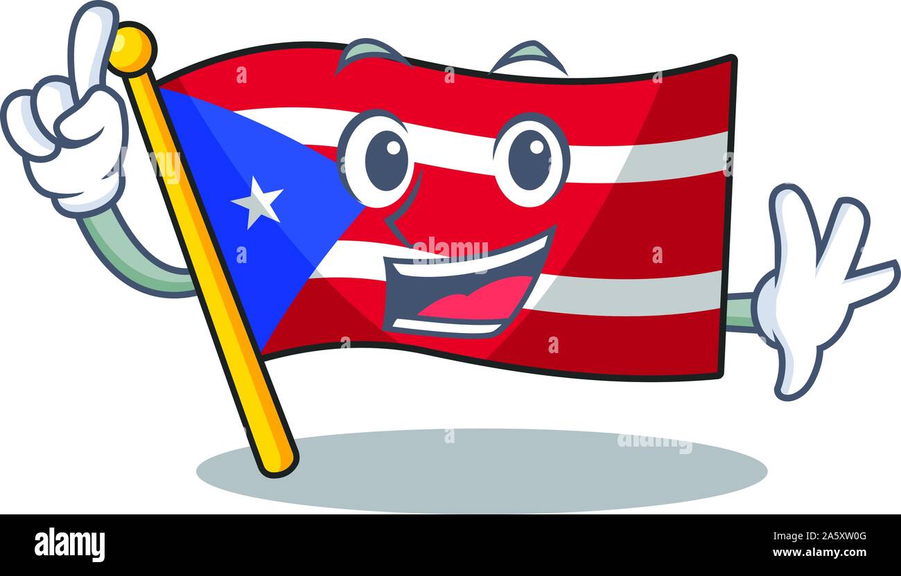 Finger flag puerto rico the mascot shape Stock Vector Image & Art - Alamy
