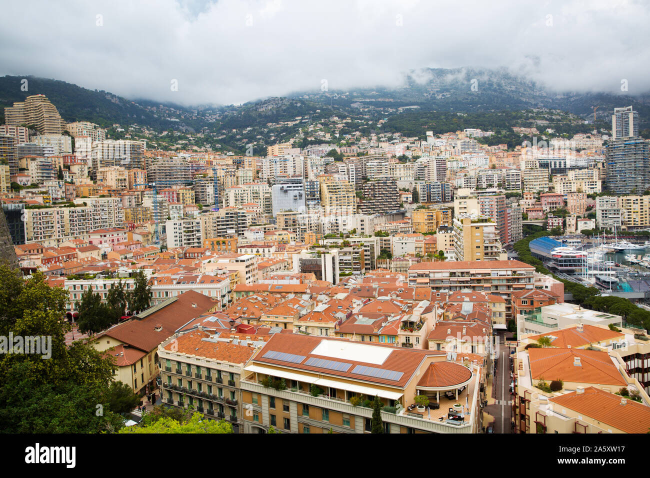 Monte Carlo city view, Monte Carlo cityscape, panorama, Monaco Stock ...
