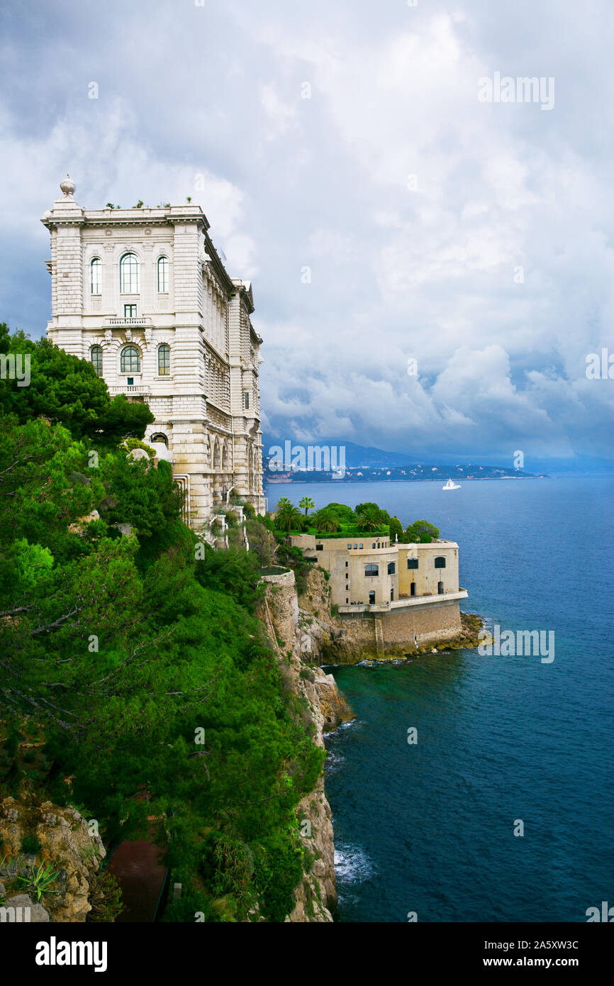 Monaco, Oceanographic Institute museum in Monaco. Cousteau Stock Photo ...